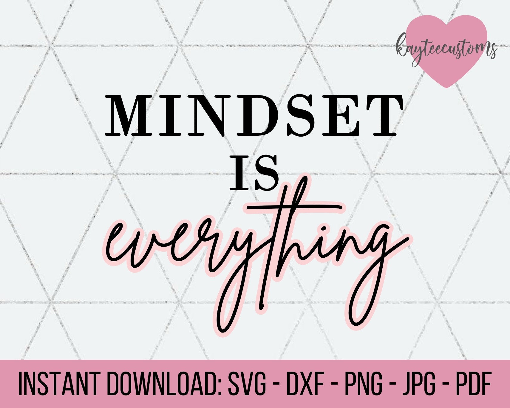 Mindset is Everything SVG & PNG / Cut File Instant Download / - Etsy UK