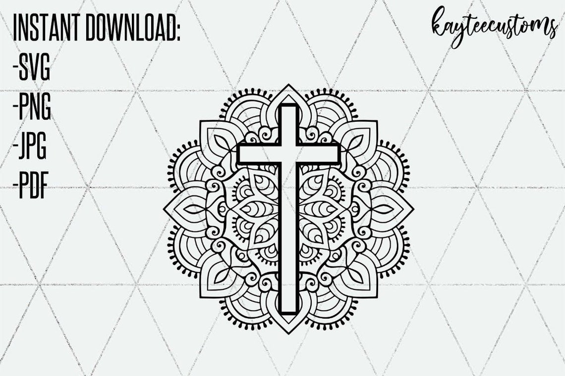 Cross Mandala SVG Bible Verse Svg Religious Quote Svg - Etsy