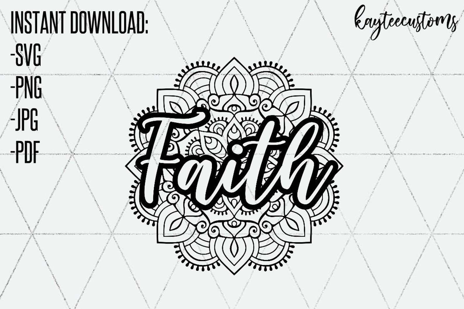 Faith Mandala SVG/ Motivational Svg Files / Cut File / - Etsy Canada