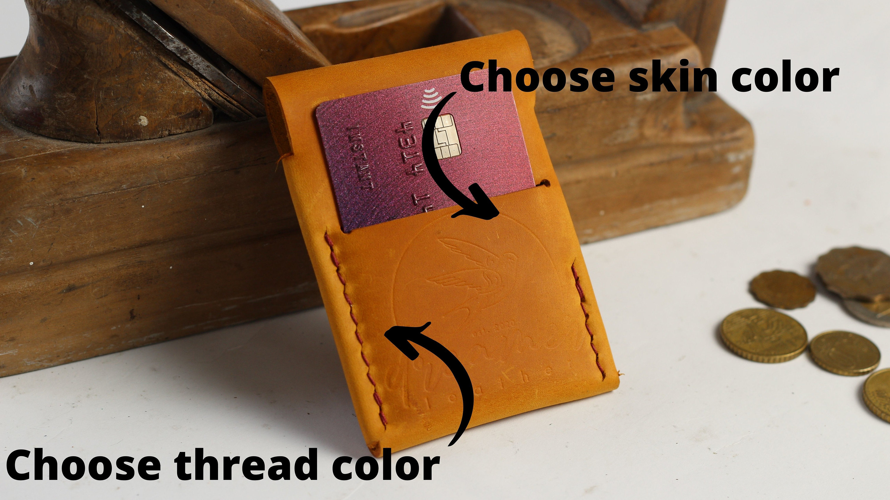 Minimalist Wallet Minimalist Leather Wallet Personalized - Etsy