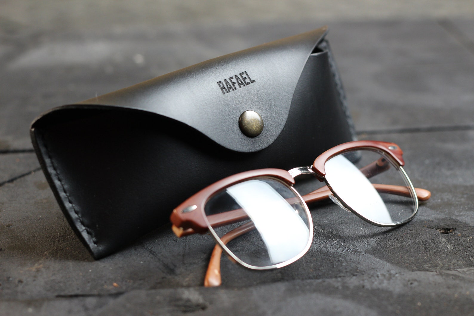 Leather Glasses Case Leather Glasses Box Case for Glasses | Etsy