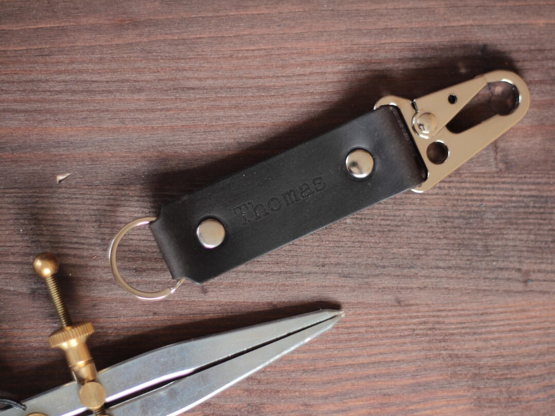 Personalized Leather Keychain, Custom Handmade Key Fob - Etsy