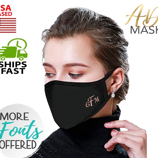 Monogrammed Mask - Etsy