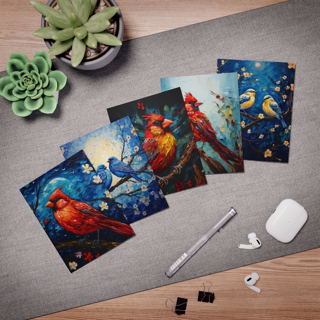 Enchanted Aviary Melody Cards 5-pack - Etsy
