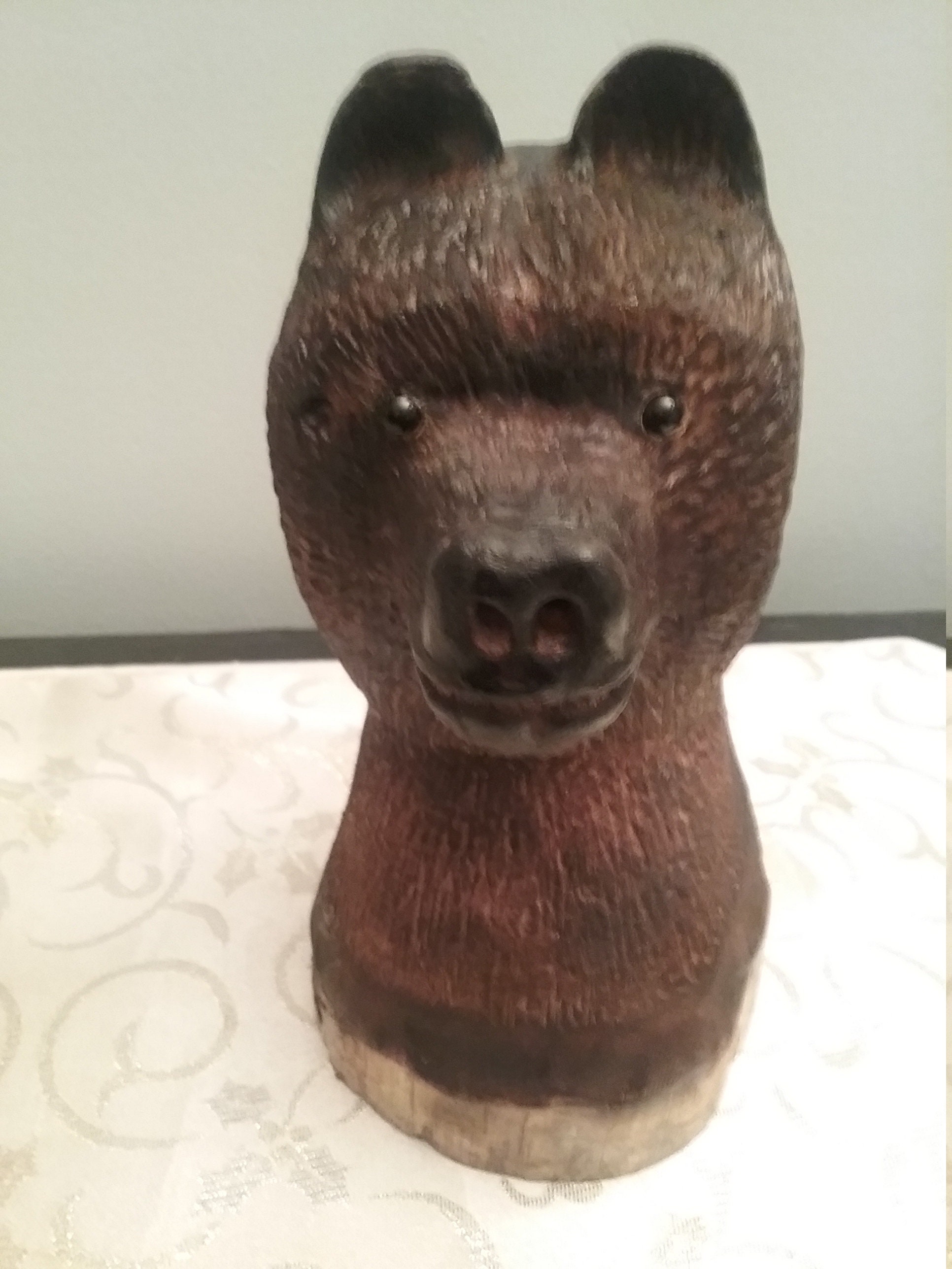 Wood Carved Black Bear - Etsy