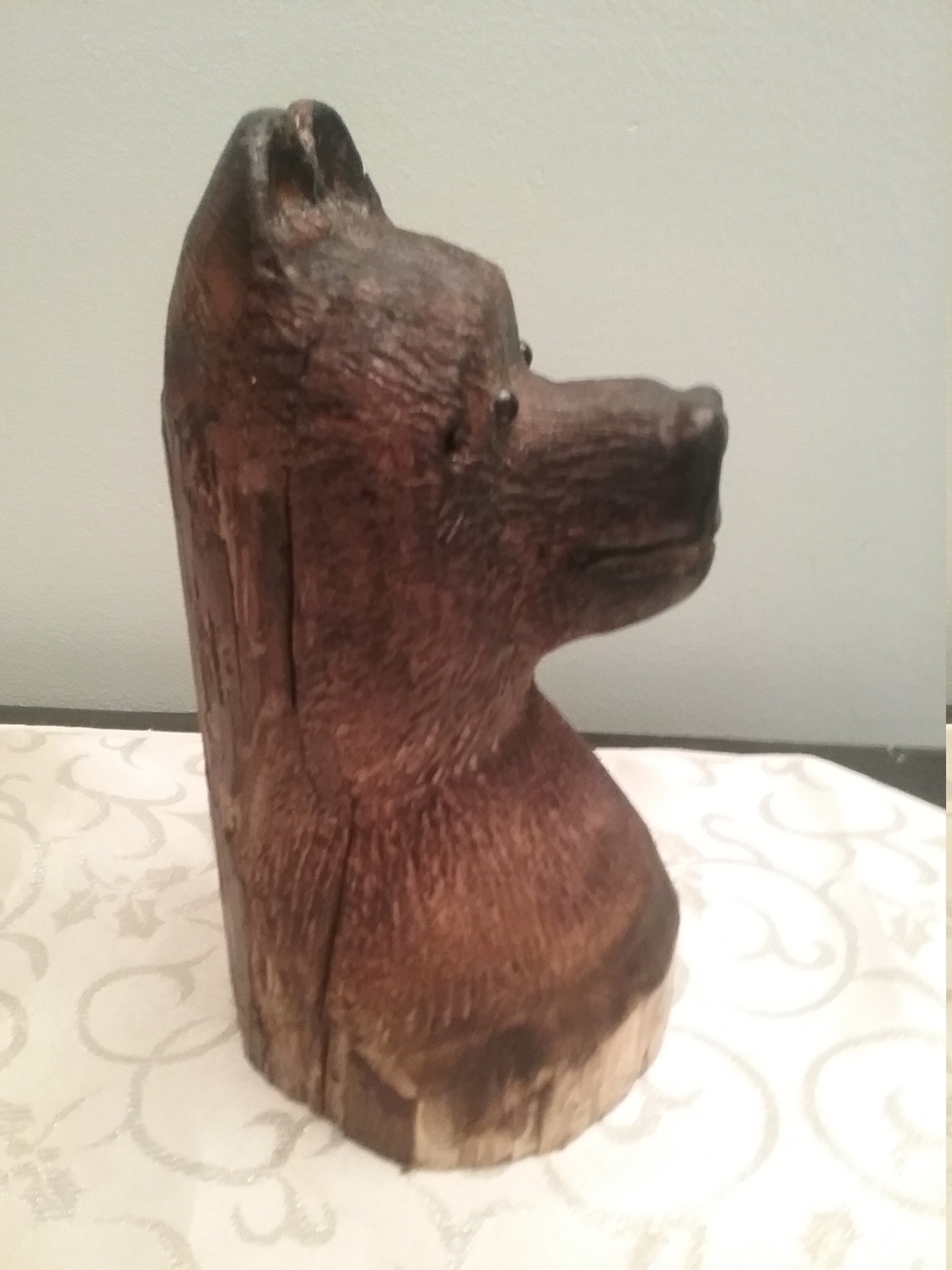 Wood Carved Black Bear - Etsy