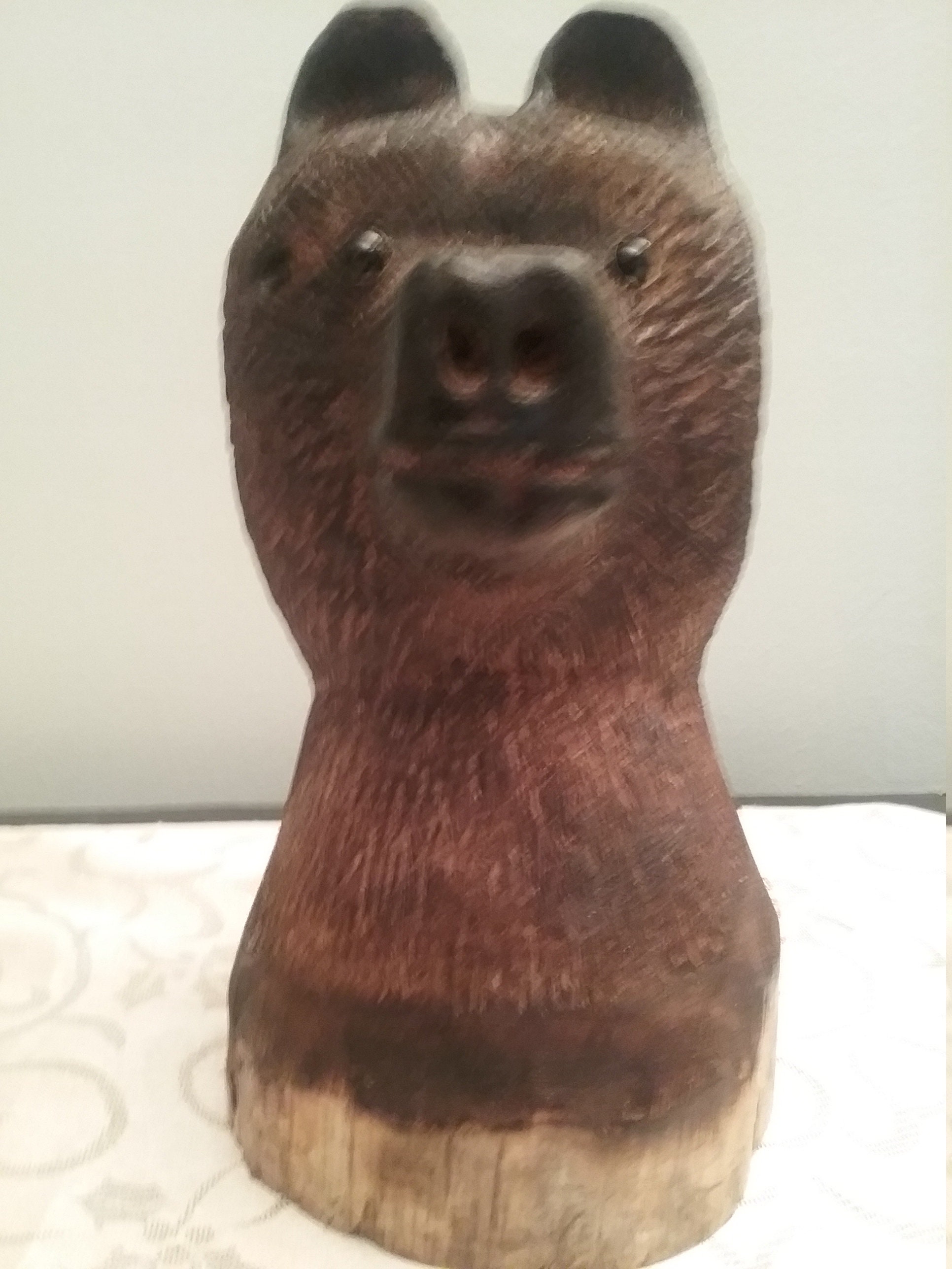 Wood Carved Black Bear - Etsy