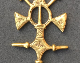 Tuareg Cross Handmade in Silver Bronze With the lost | Etsy