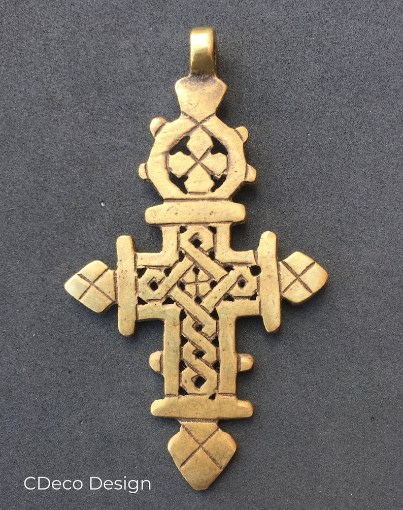 Cruz copta etíope hecha a mano en bronce con la técnica de la | Etsy