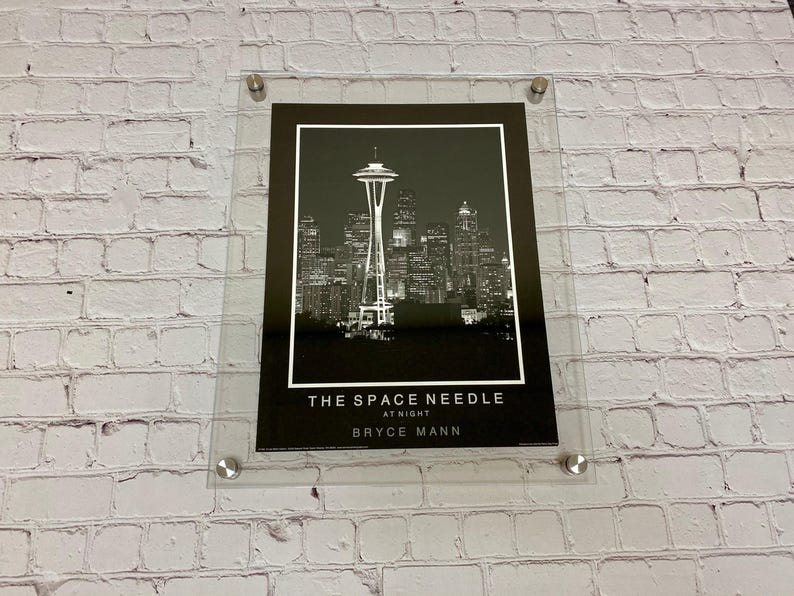 Custom Clear Acrylic Floating Frame, Straight Corners: Artwork, Photo ...