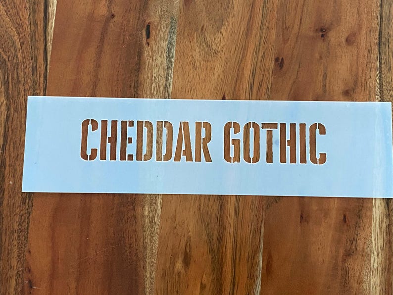 Custom Stencil - Cheddar Gothic Font- Mylar 7 or 10 Mil - Etsy