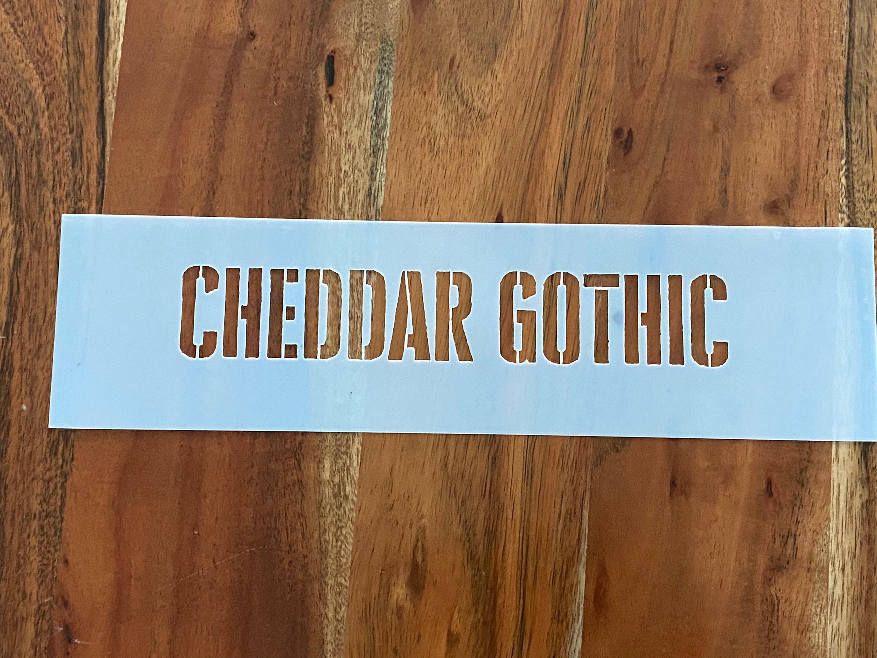 Custom Stencil - Cheddar Gothic Font- Mylar 7 or 10 Mil - Etsy