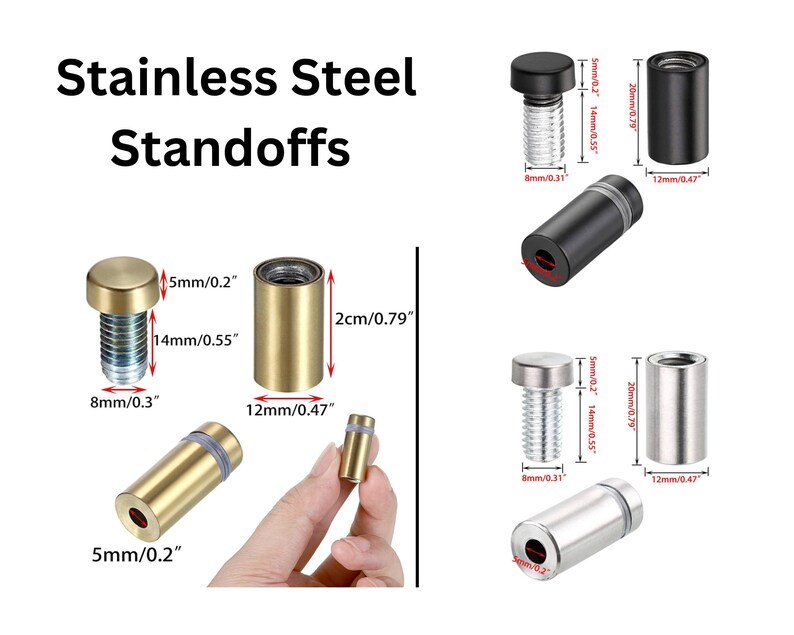 Modern Floating Clear Acrylic Frames - Round Corners - Standoff .5 ...