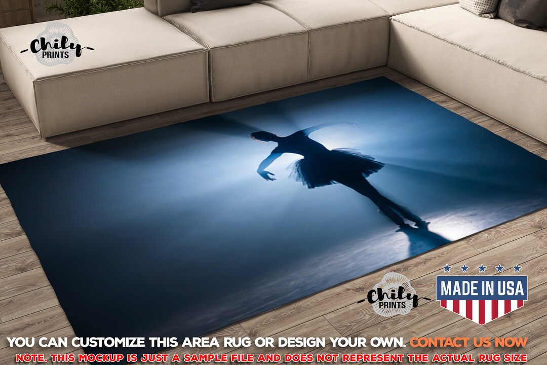 Ballerina Area Rug, Ballerina Carpet, Black Tutu Dress Dancing ...