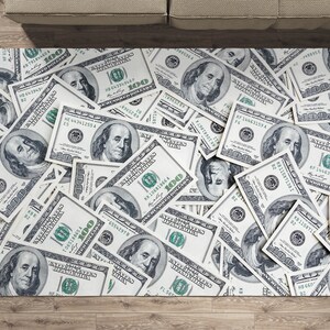 Dollar Sign Area Rug, Hypebeast Rug Carpet, Gift for Marketer Investors ...