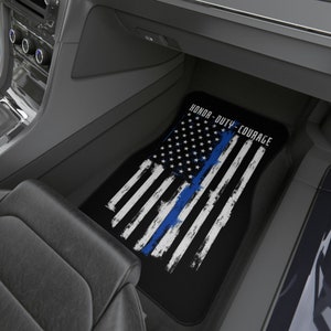 Car Floor Mats Police Officer Flag Design Officer Car Floor - Etsy