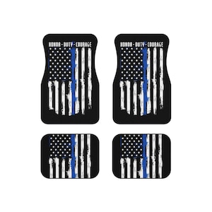 Car Floor Mats Police Officer Flag Design Officer Car Floor Mats ...