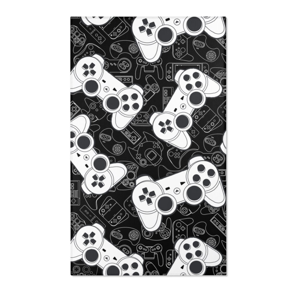 Game Controllers Rug Gamer Room Decor carpet Gaming Area | Etsy