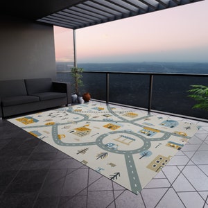 Personalized Nursery Rug for Kids, Personalized Play Rug Road Mat, Play ...