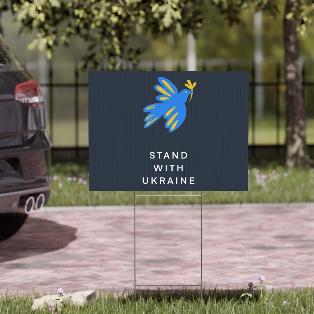 Ukraine Dove Symbol of Peace Yard Sign Ukraine Yard Sign - Etsy