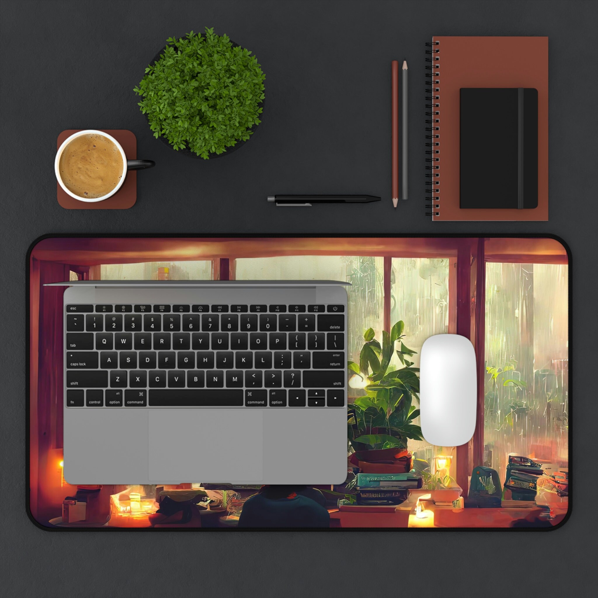 Aesthetic Desk Mat With Beautiful Chill Girl Design Kawaii - Etsy