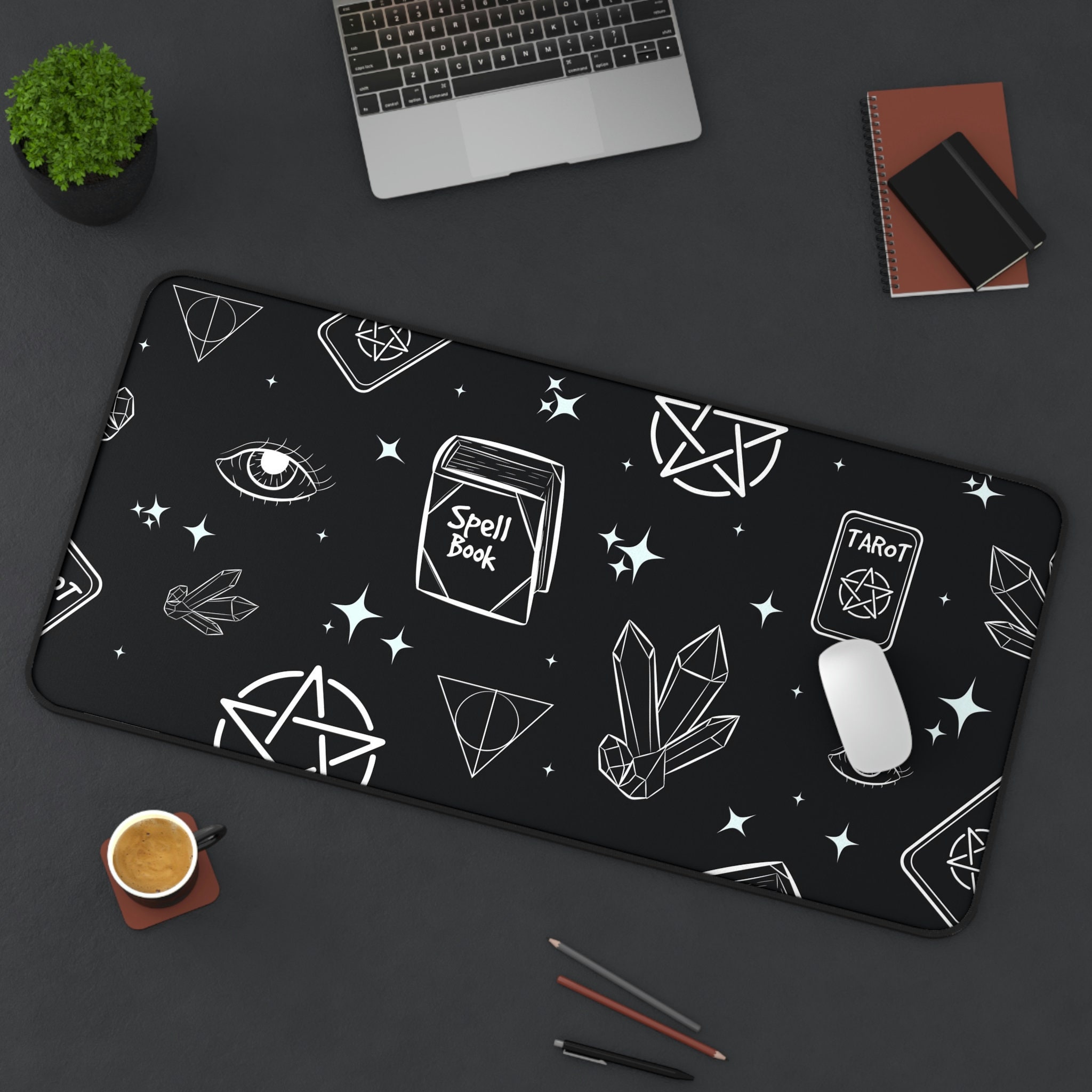 Dark Occult Gothic Desk Mat With Witchy and Pagan Elements - Etsy