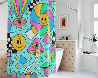 Smiley Faces Shower Curtain - Etsy