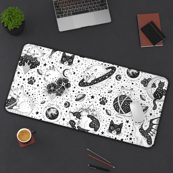 Black and White Desk Mat - Etsy