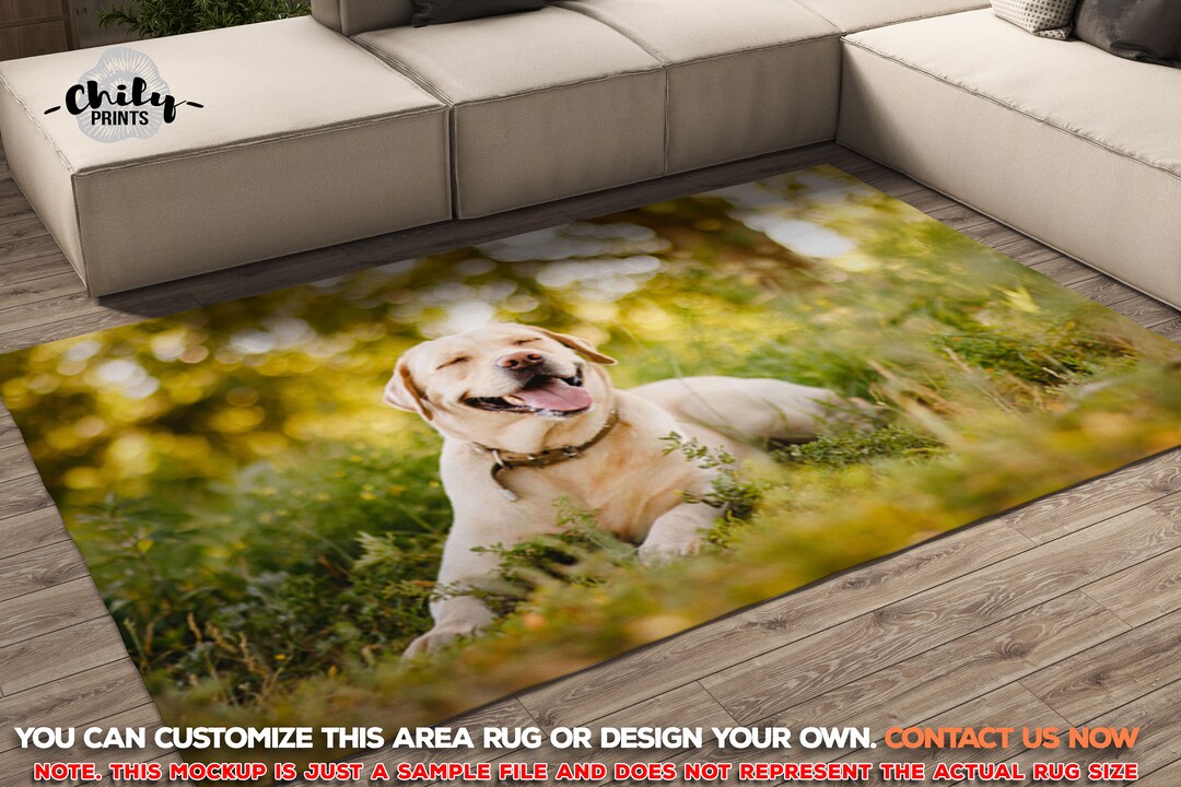Labrador Retriever Area Rug, Labrador Design Area Carpet, Labrador Gift ...