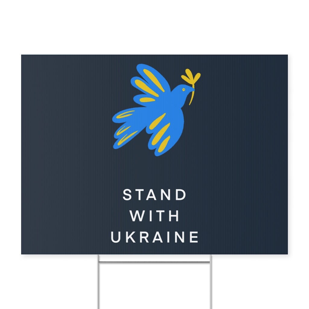 Ukraine Dove Symbol of Peace Yard Sign Ukraine Yard Sign - Etsy
