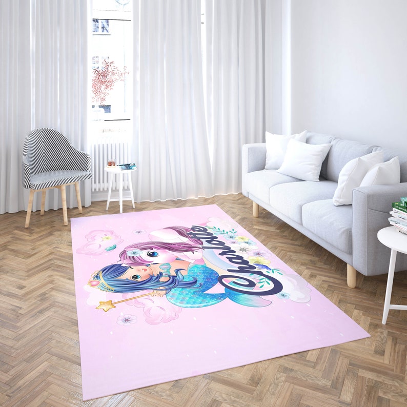 Mermaid Nursery Custom Nursery Rug Custom Room Carpet | Etsy