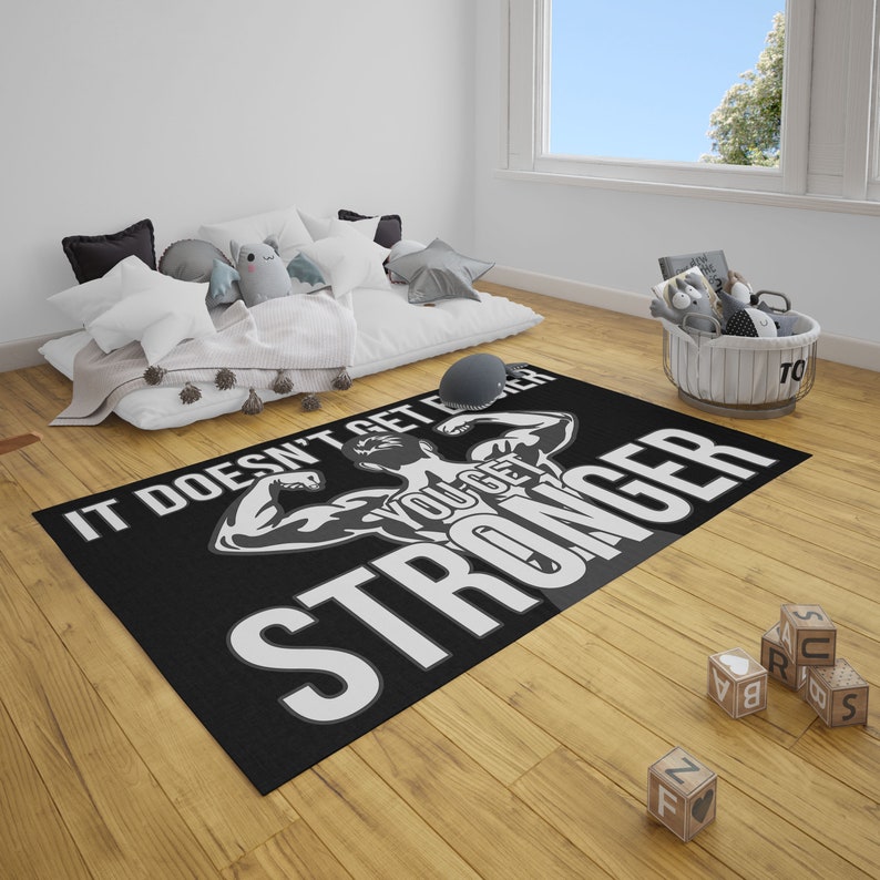 Fitness Decor Home Gym Decor Area Rug It Doesn't Get - Etsy
