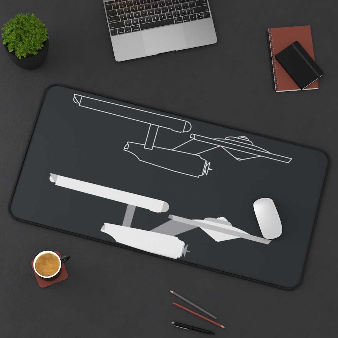 Enterprise Space Shuttle Desk Mat, Unique Trekkie Gift Desk Mat, Star ...