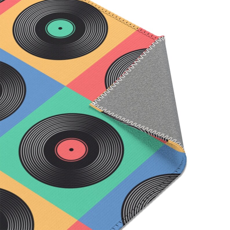 Vinyl Disks Design Print Area Rugs Music Lover Retro Style | Etsy