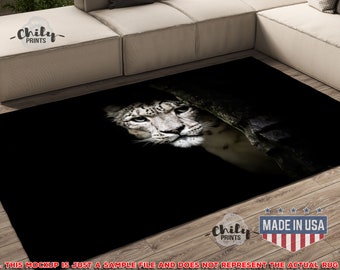 Snow Leopard Rug - Etsy