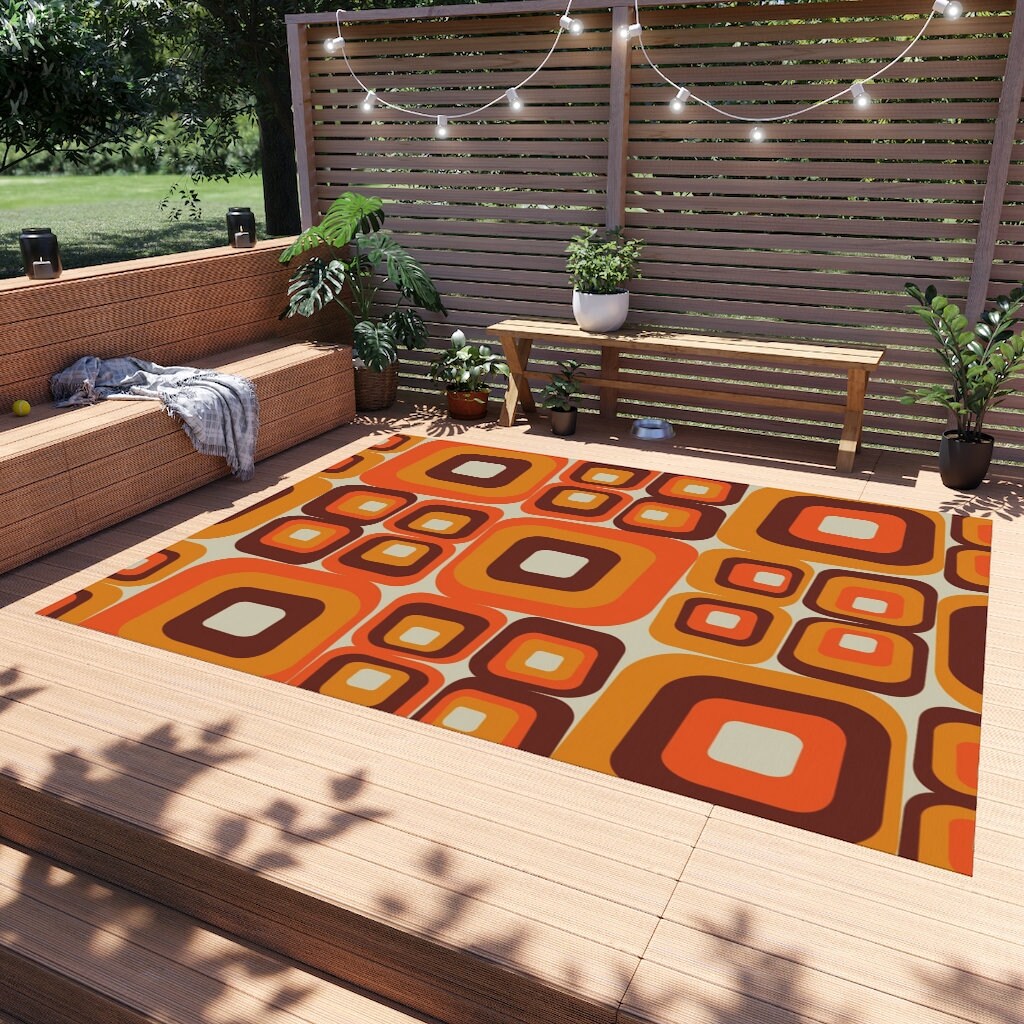 60s and 70s Retro Style Rug Aesthetic Retro Rugs High - Etsy Canada
