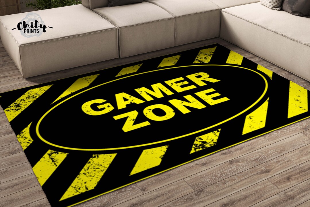 Gamer Zone Area Rug Game Room Decor Carpet, Gamer Gift Room Decor - Etsy