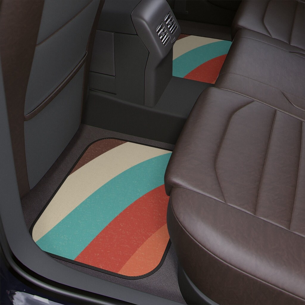 Retro Groovy Stripes Car Floor Mat Retro Stripes Hippie Car - Etsy