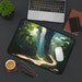 Dark Green Desk Mat With Magical Atmosphere Tropical Jungle Design ...