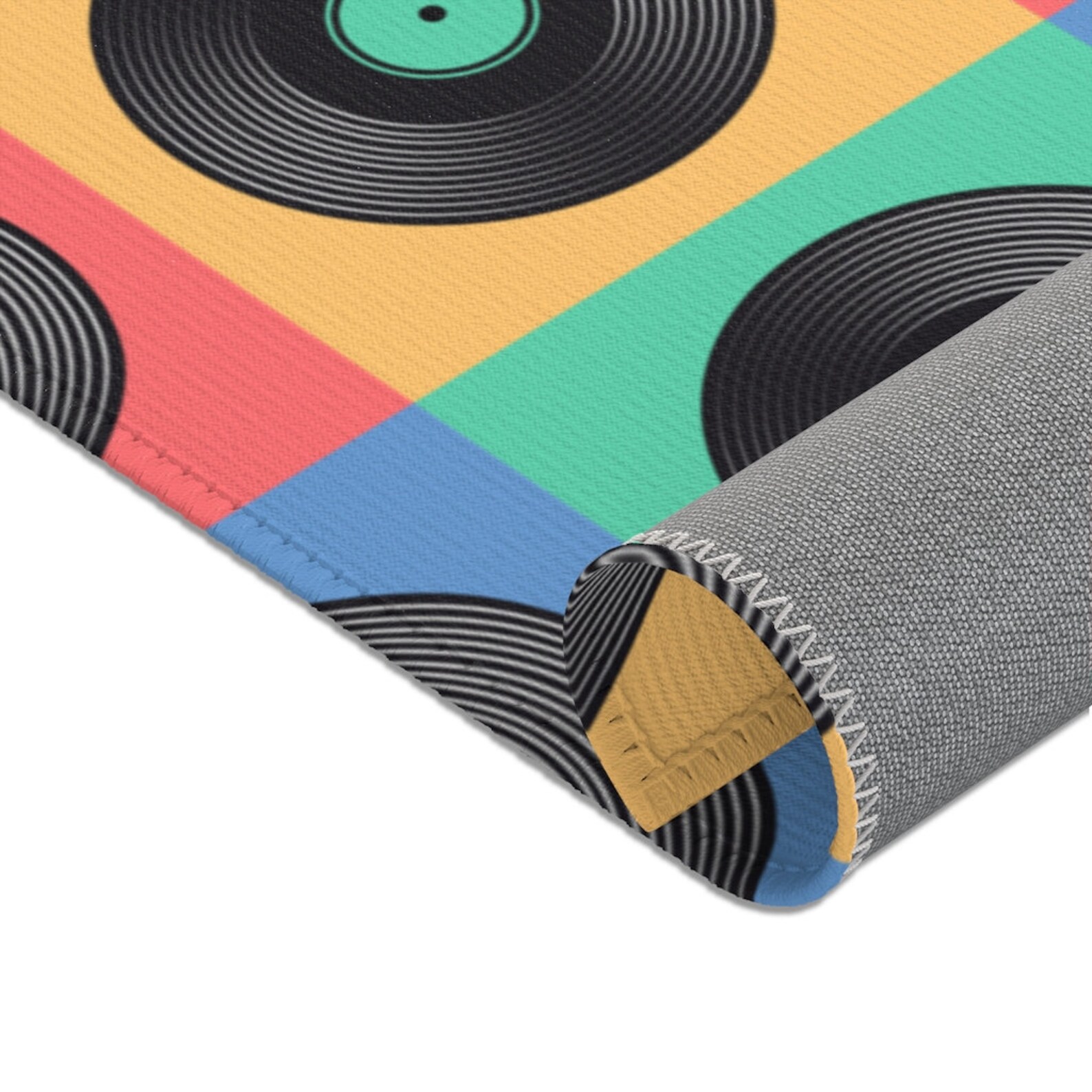 Vinyl Disks Design Print Area Rugs Music Lover Retro Style | Etsy