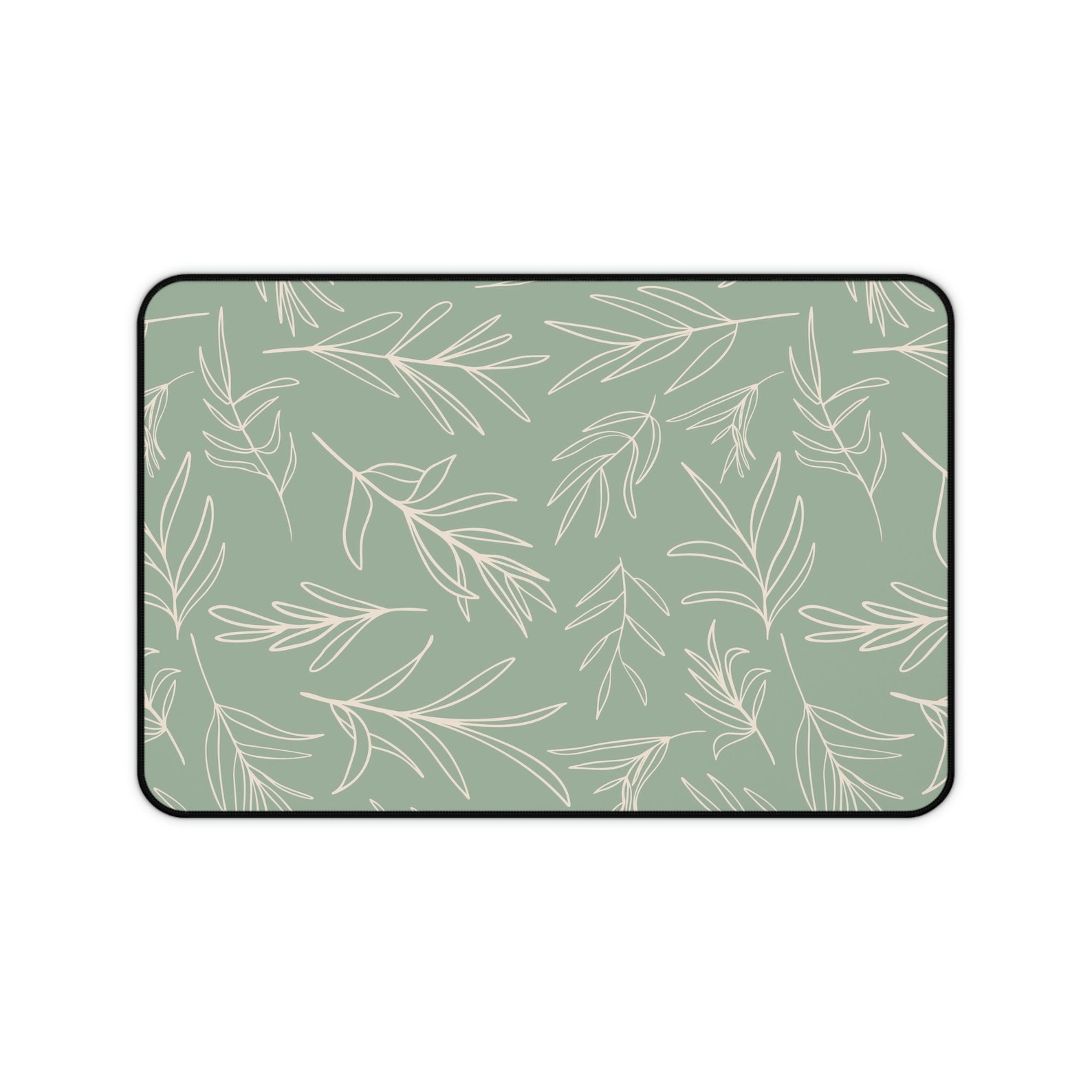Desk Mat Sage Green and Herb Leaves Design Aesthetic Desk - Etsy