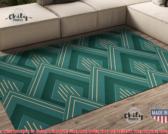 Art Deco Area Rug - Etsy