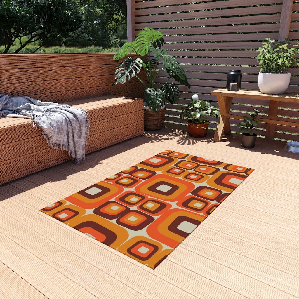 60s and 70s Retro Style Rug Aesthetic Retro Rugs High - Etsy Canada