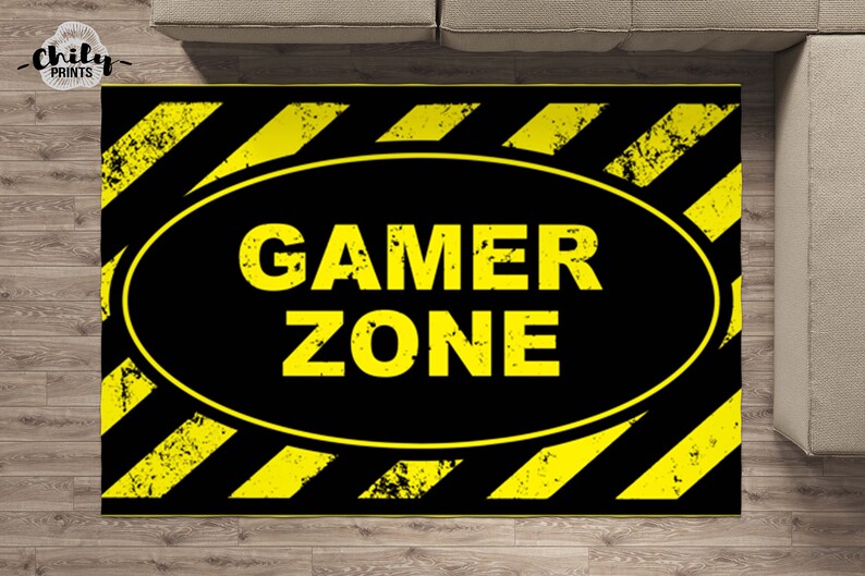 Gamer Zone Area Rug Game Room Decor Carpet Gamer Gift Room - Etsy