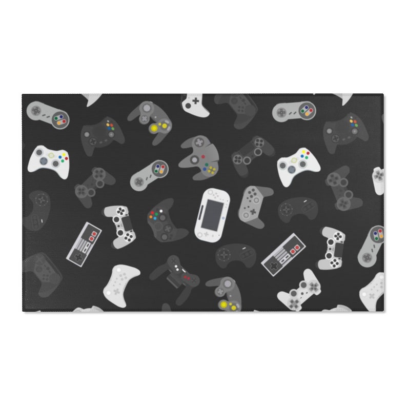 Carpet Video Game Controller Area Rugs Dark Gamer Room Art - Etsy UK