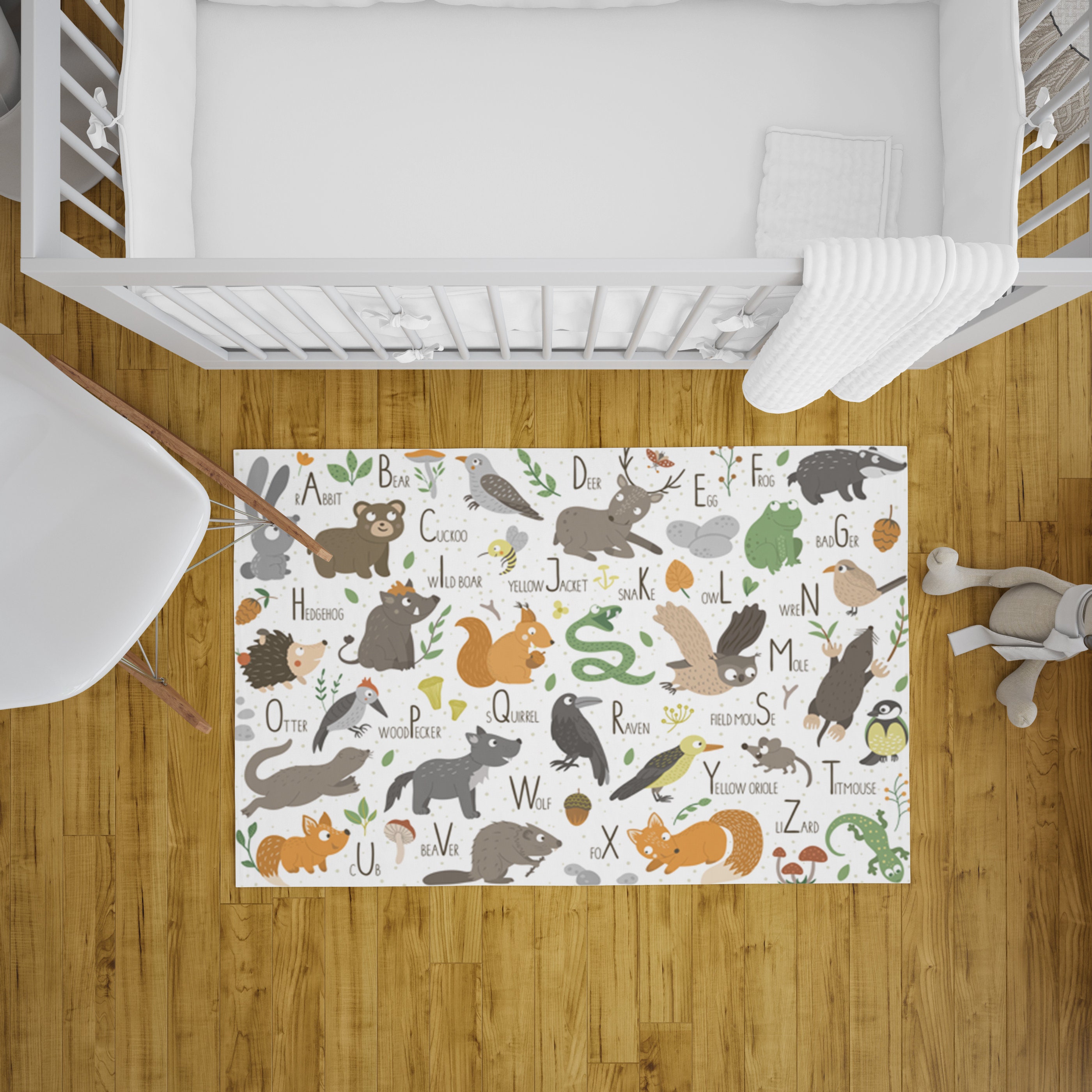 ABC Carpet Nursery Area Rugs Alphabet Carpet With Animals | Etsy