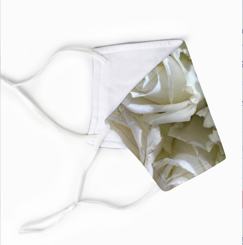 White Roses for Spring Face Mask. Kids and Adults. Pleated - Etsy