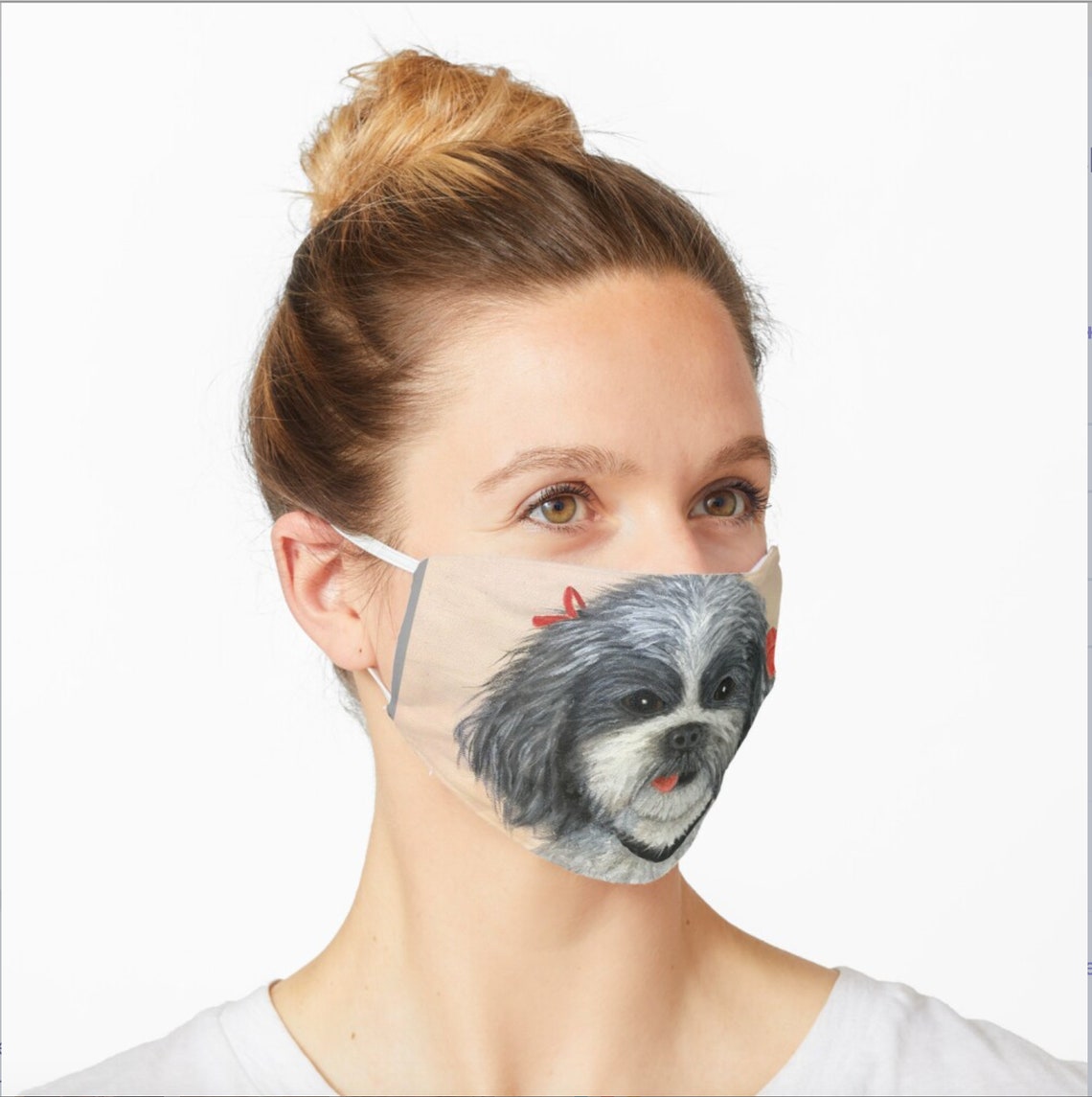 Shitzu Art Face Mask for Dog Lovers. Loveable Shih Tzu With - Etsy