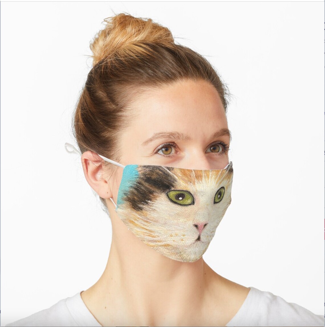 Calico Cat Face Mask Cat Lover's Gift. Kids and Adult | Etsy