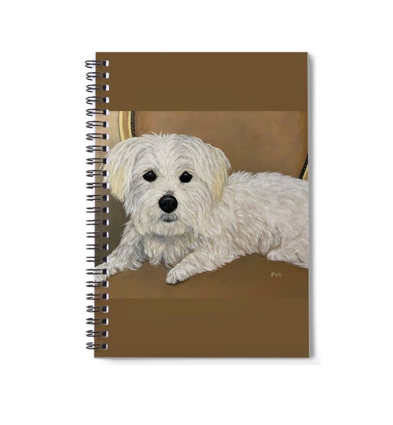 Maltese Dog Spiral Notebook. Loveable Maltese. Dog Lovers | Etsy